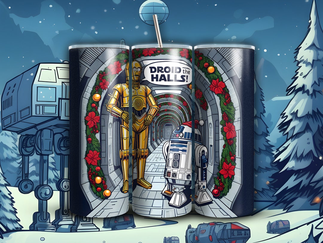 Star Wars Droids Christmas Tumbler, Skinny Tumbler With Straw, 20oz ...