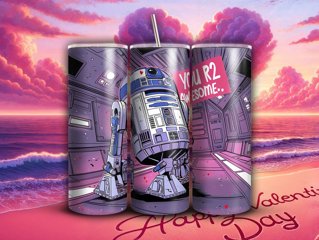Star Wars Valentine's Day Tumbler, R2D2 Valentine Tumbler, Star Wars ...