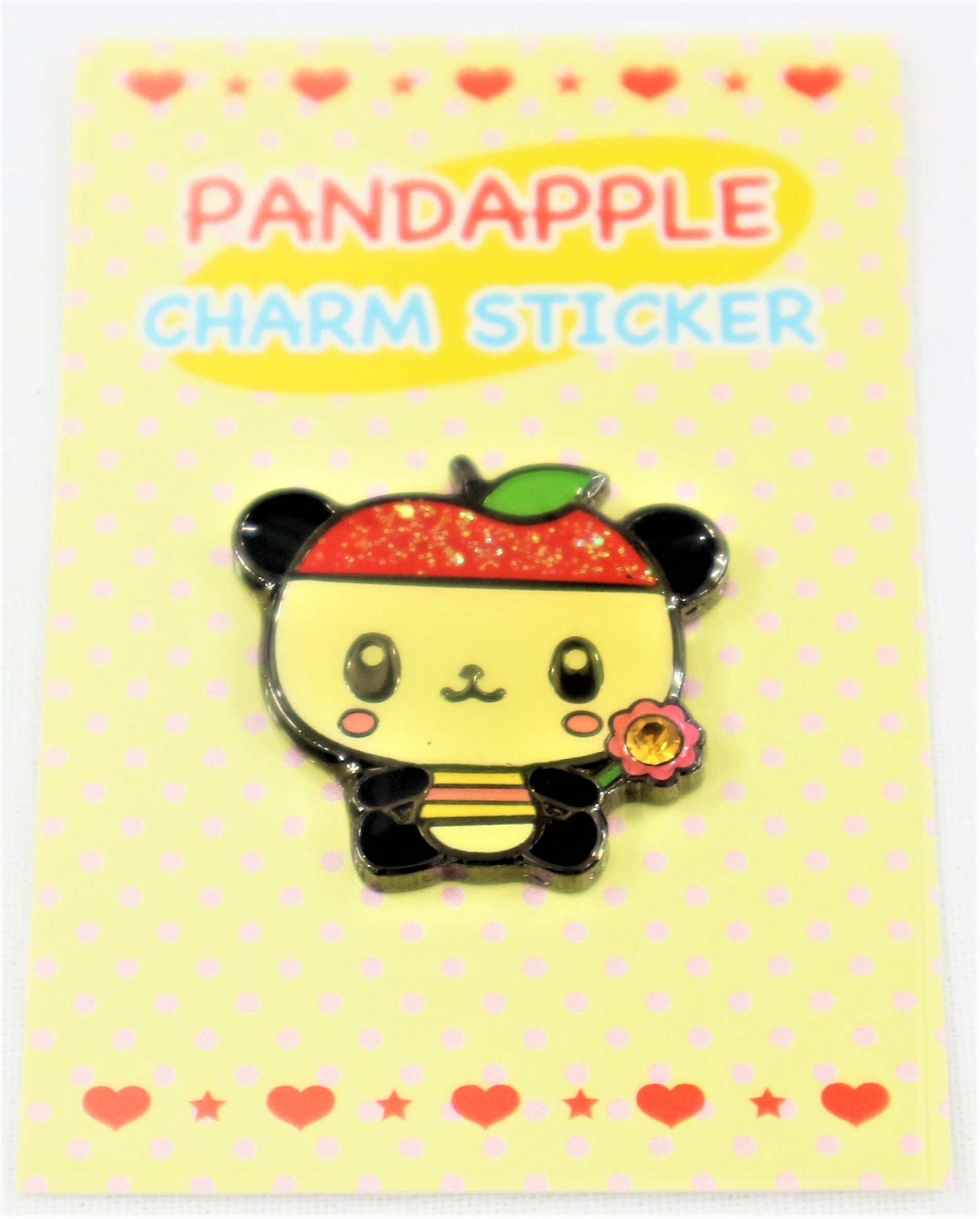 Pandapple Charm Sticker Metallic Sticker | Etsy