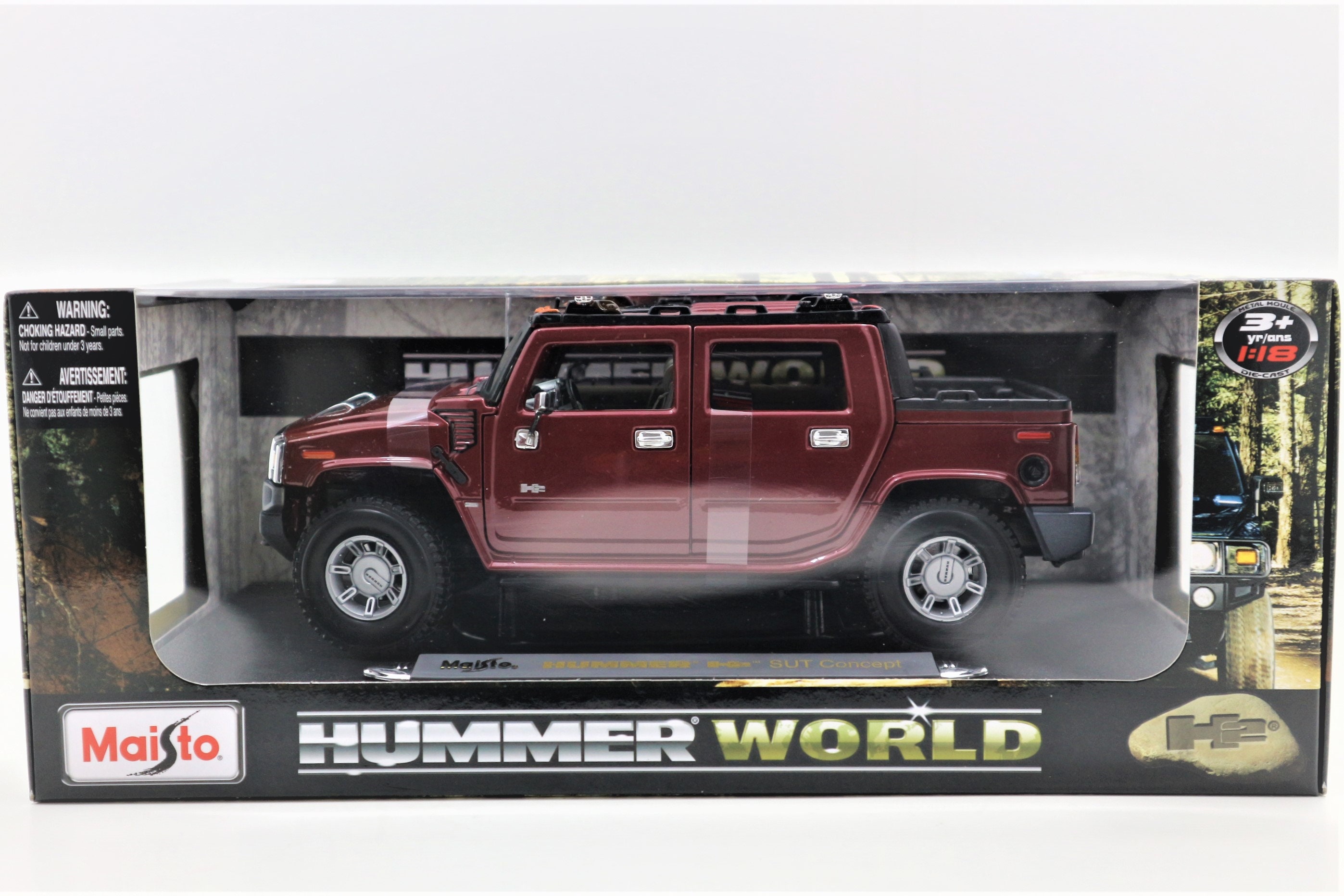 Hummer H2 SUT Concept Model Truck Die-cast 1:18 Scale Burgundy | Etsy