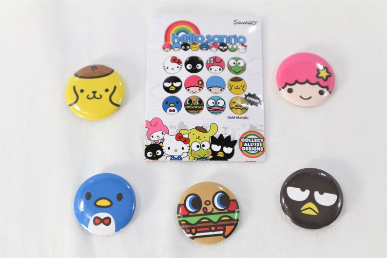 Hello Sanrio Blind Pack Buttons Collect Them All Sold - Etsy