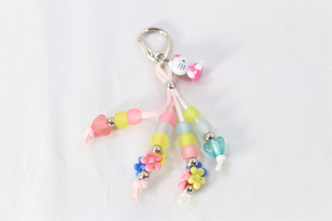 Hello Kitty Key Ring Charms - Etsy