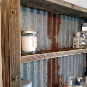 Rustic Reclaimed Wood Towel Rack, Over the Toilet Storage - Etsy