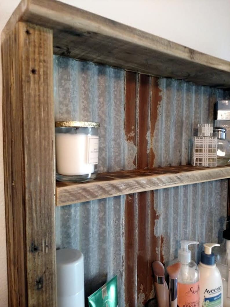 Rustic Reclaimed Wood Towel Rack, Over the Toilet Storage - Etsy