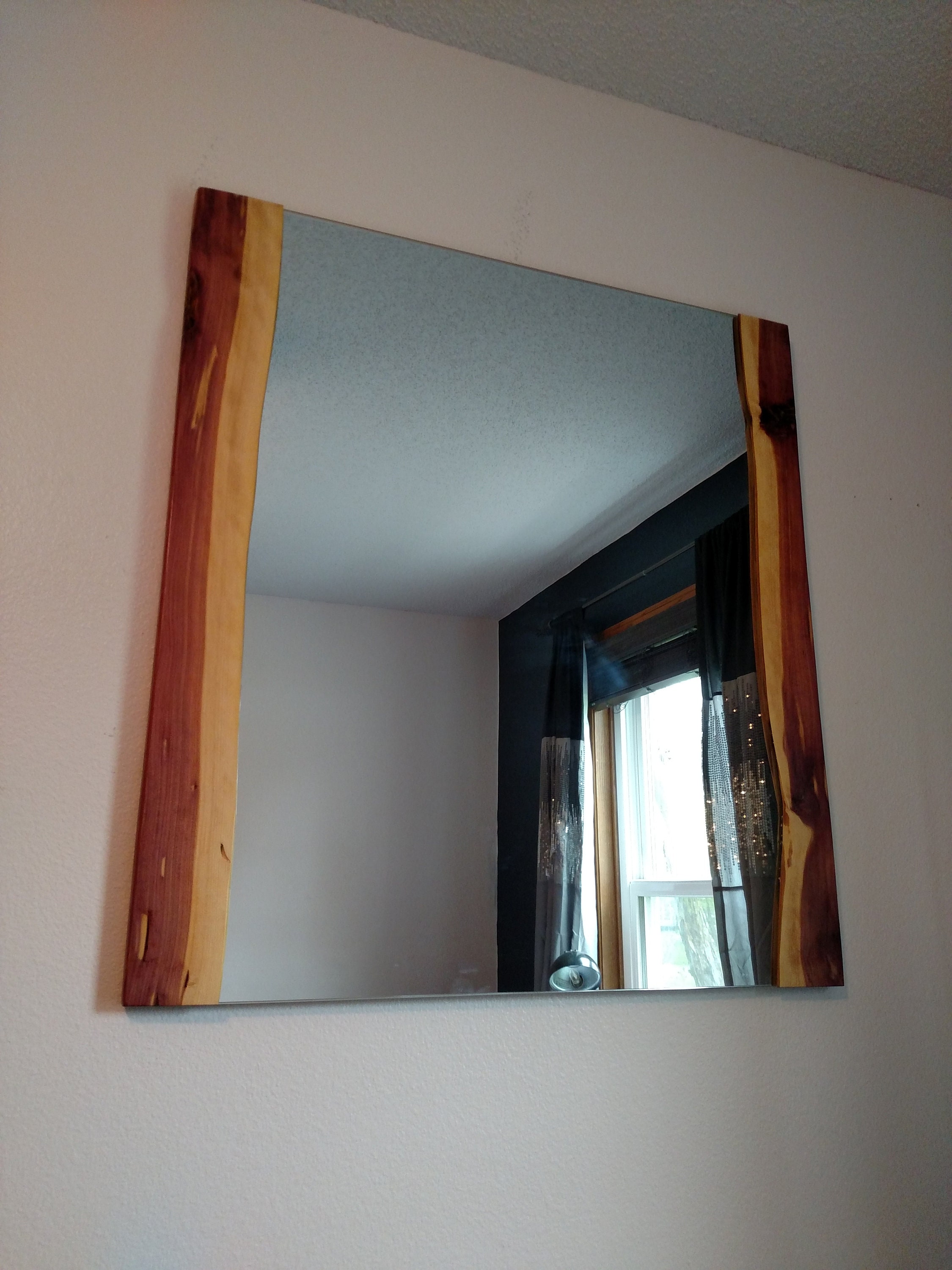 Live Edge Red Cedar Mirror - Etsy