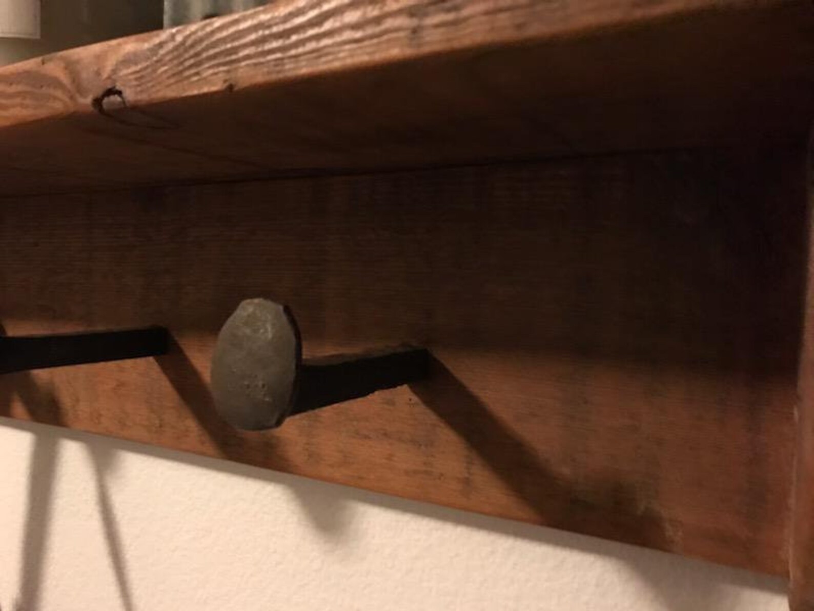 Barn Wood Shelf Unit With Railroad Spike Hooks - Etsy
