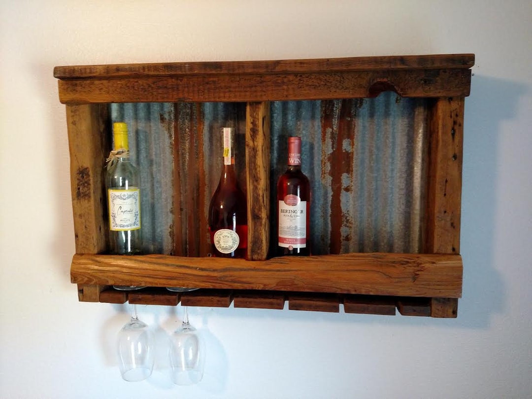 Reclaimed Barn Wood Wine Rack - Etsy