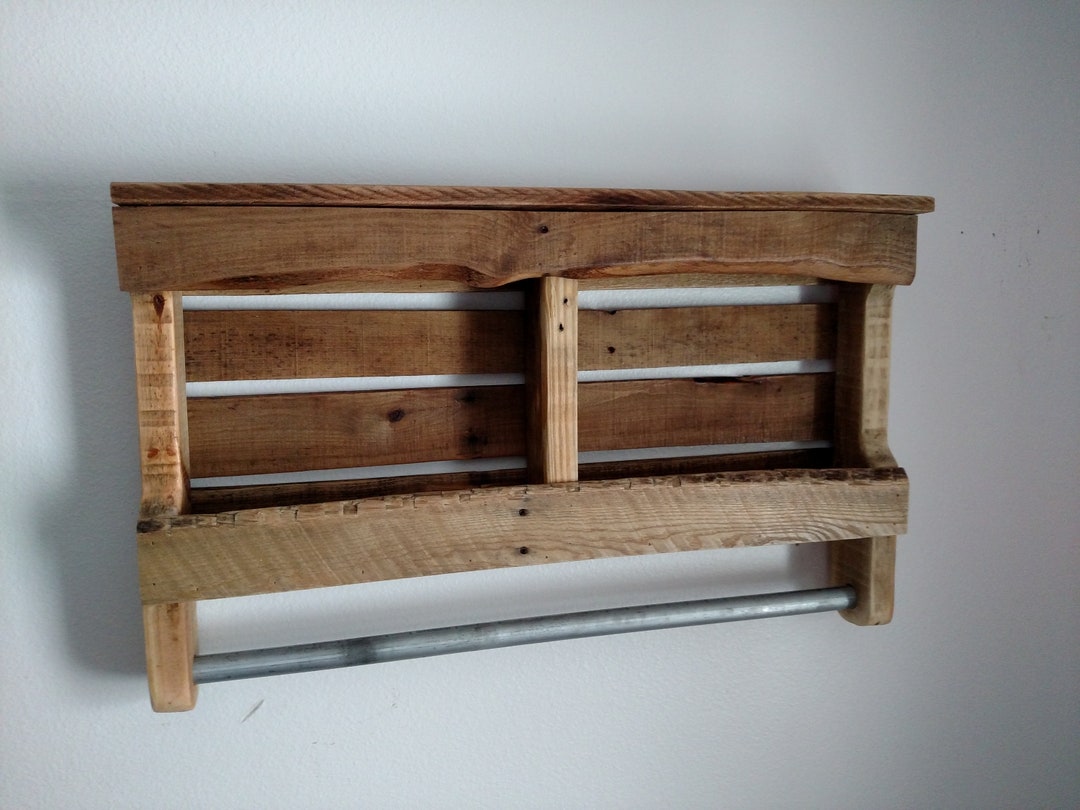 Rustic Reclaimed Wood Towel Rack - Etsy