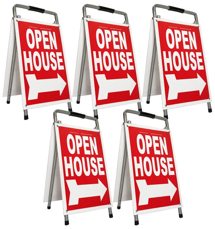 Open House Sign MOD A-frame Kit 5 Pack by Ezee Post Red - Etsy