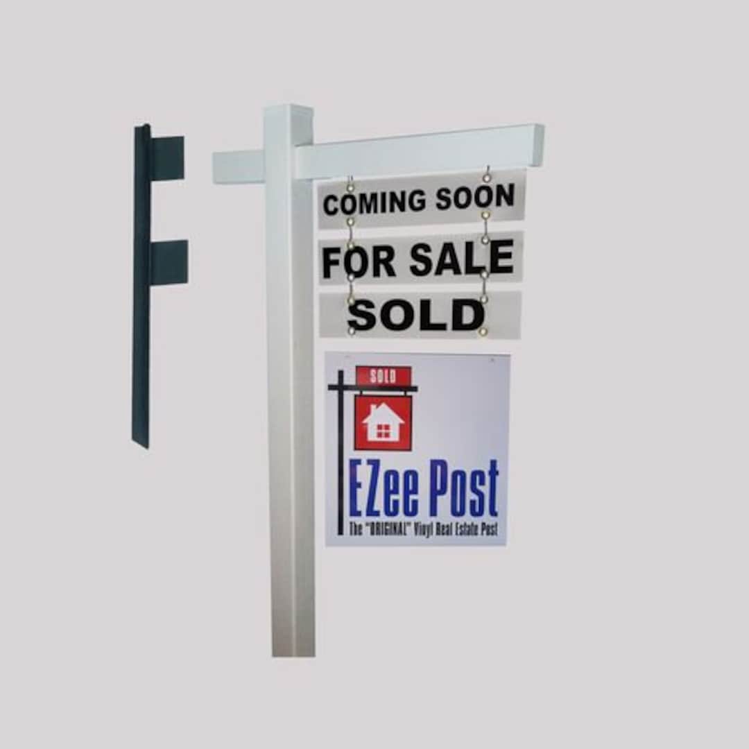 Real Estate Sign Post Kit W/ Metal Stake White - Etsy