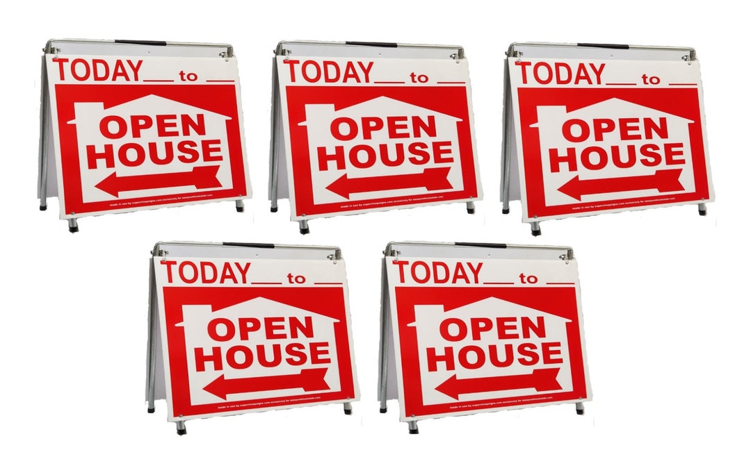 Open House Sign 5 Pack A-frame Sign Kit by Ezee Post Red - Etsy