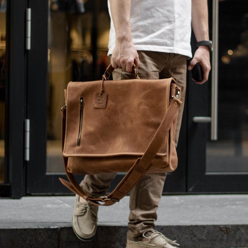 Mens Leather Satchel - Etsy