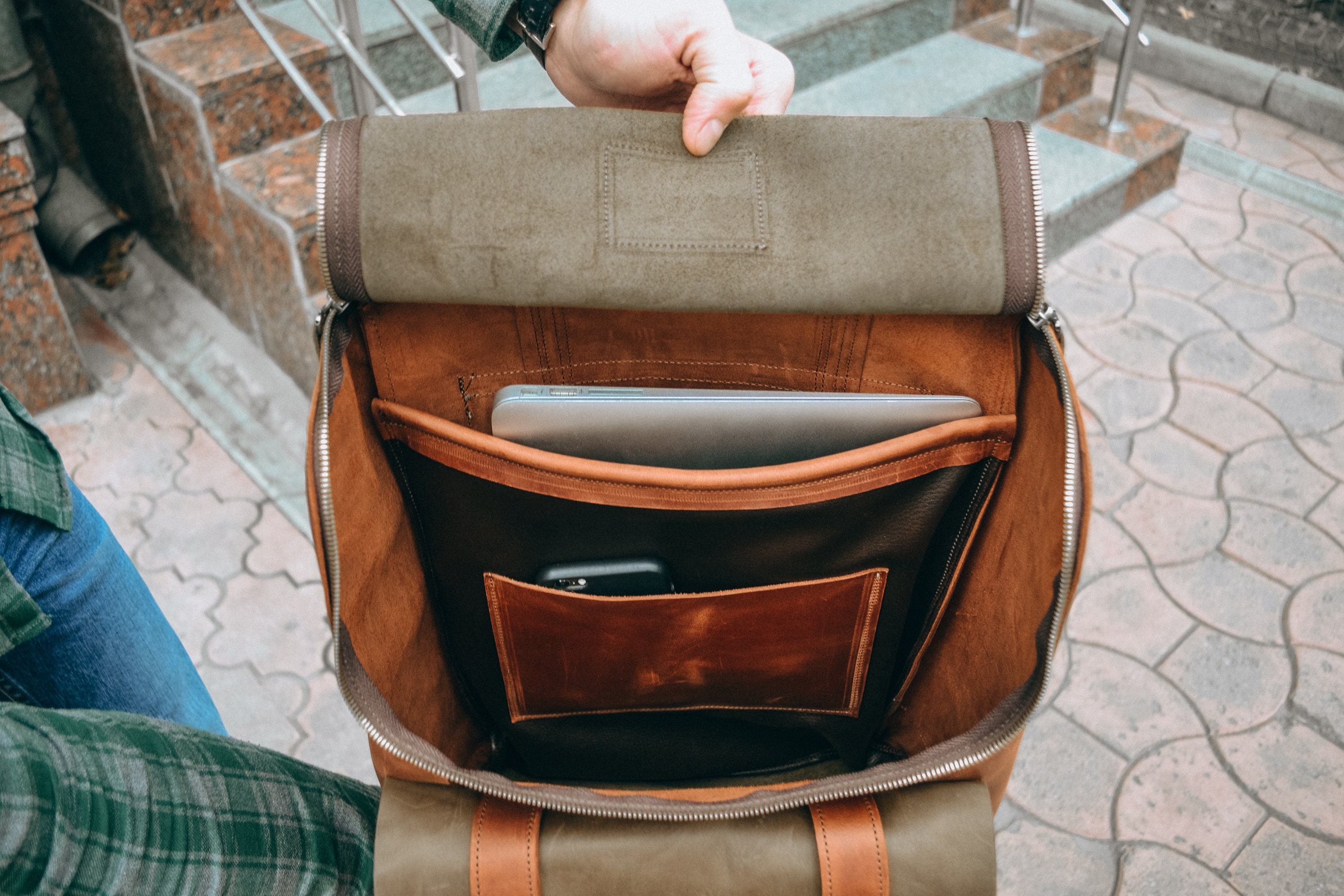 Leather Backpacklaptop Backpackleather Backpack Menrucksack | Etsy