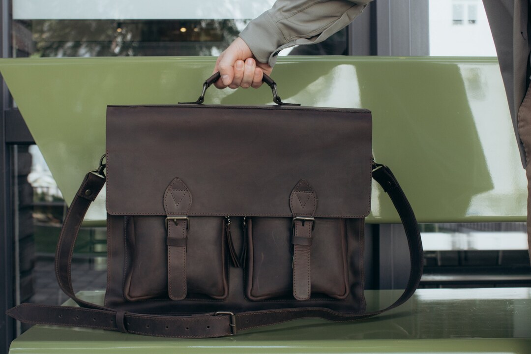 Personalized Briefcase for Men as a Father Day Gift, 17 Inch Laptop Bag ...