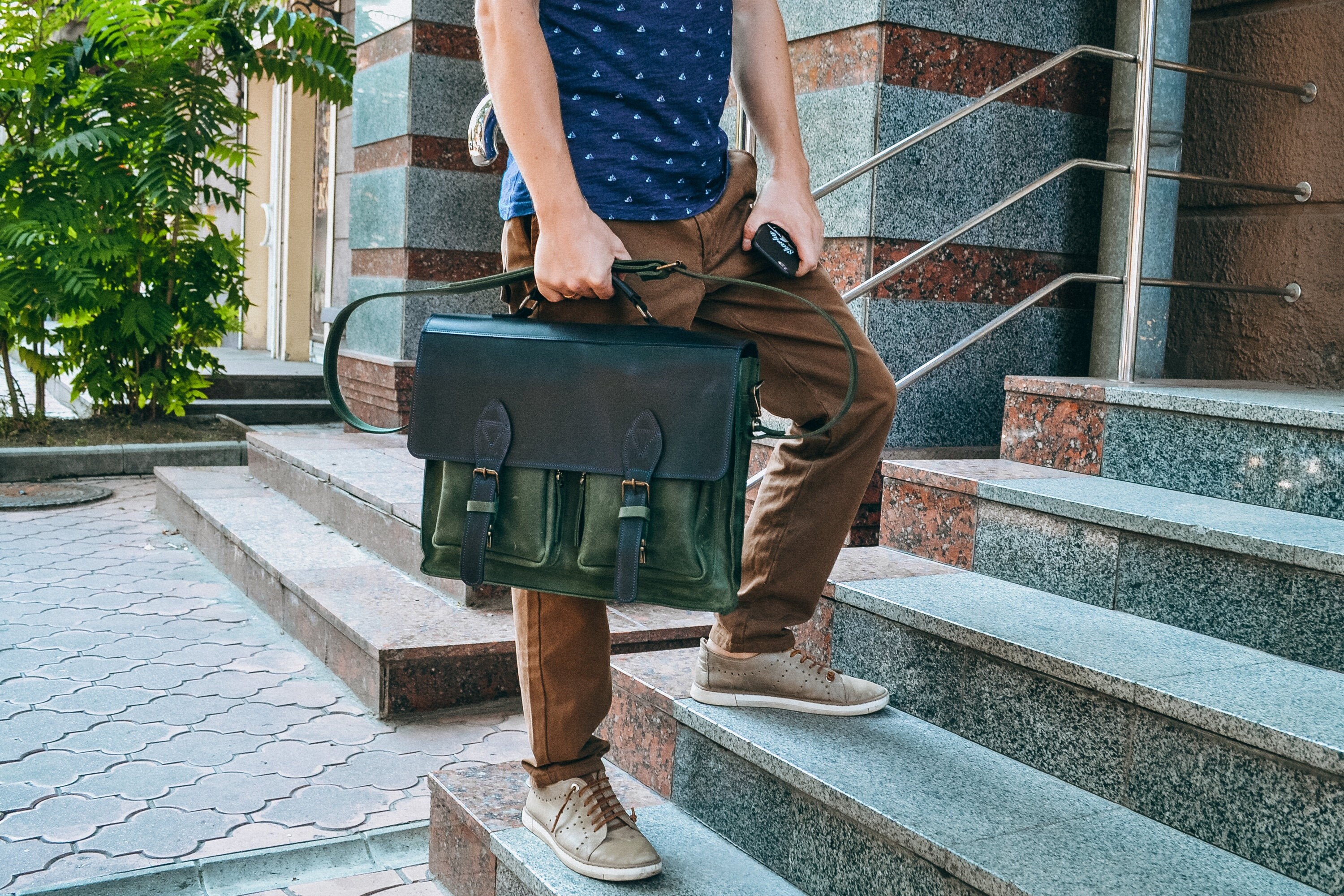 Briefcase menMens shoulder bagLeather briefcaseSatchel | Etsy