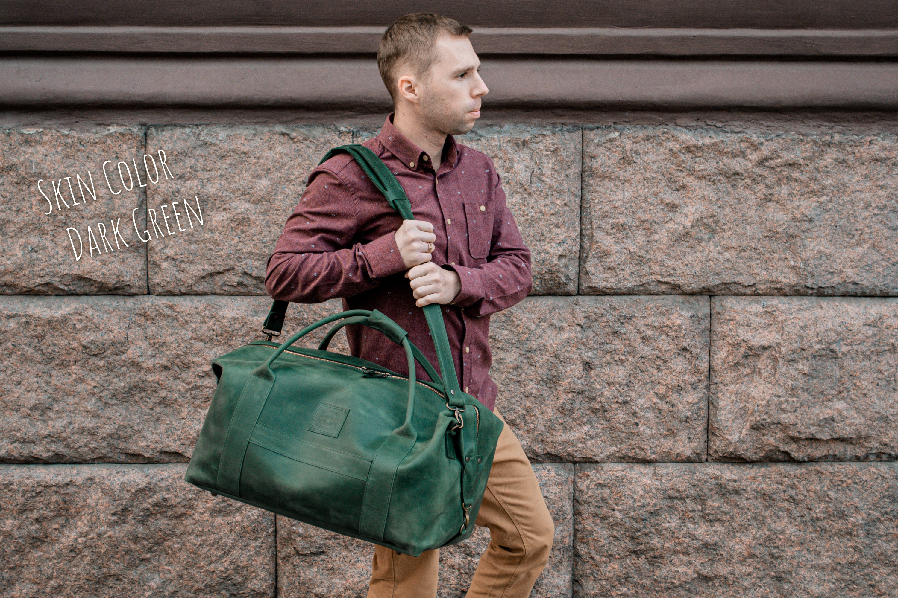 Weekender bag Leather duffle bag Weekender bag women | Etsy