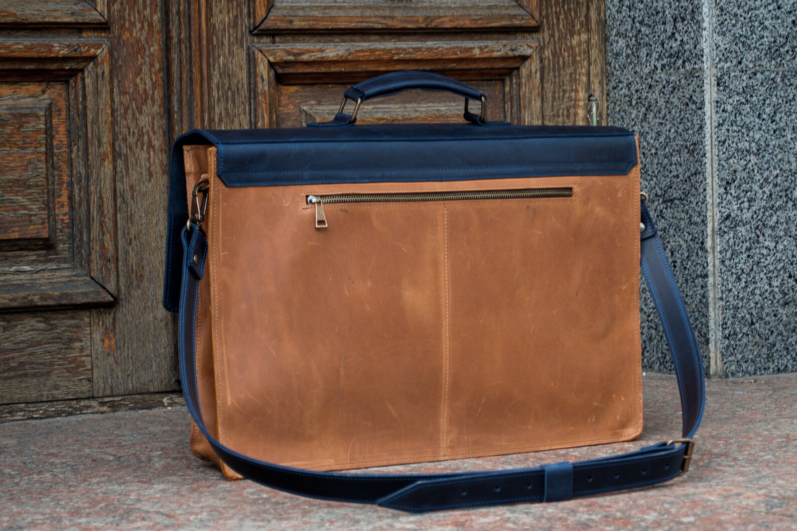 Briefcase Menmens Shoulder Bagleather Briefcasesatchel - Etsy