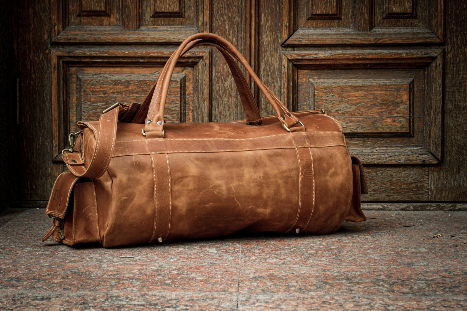 Weekender Duffel Bag Leather Duffle Bag Men Weekender Bag | Etsy