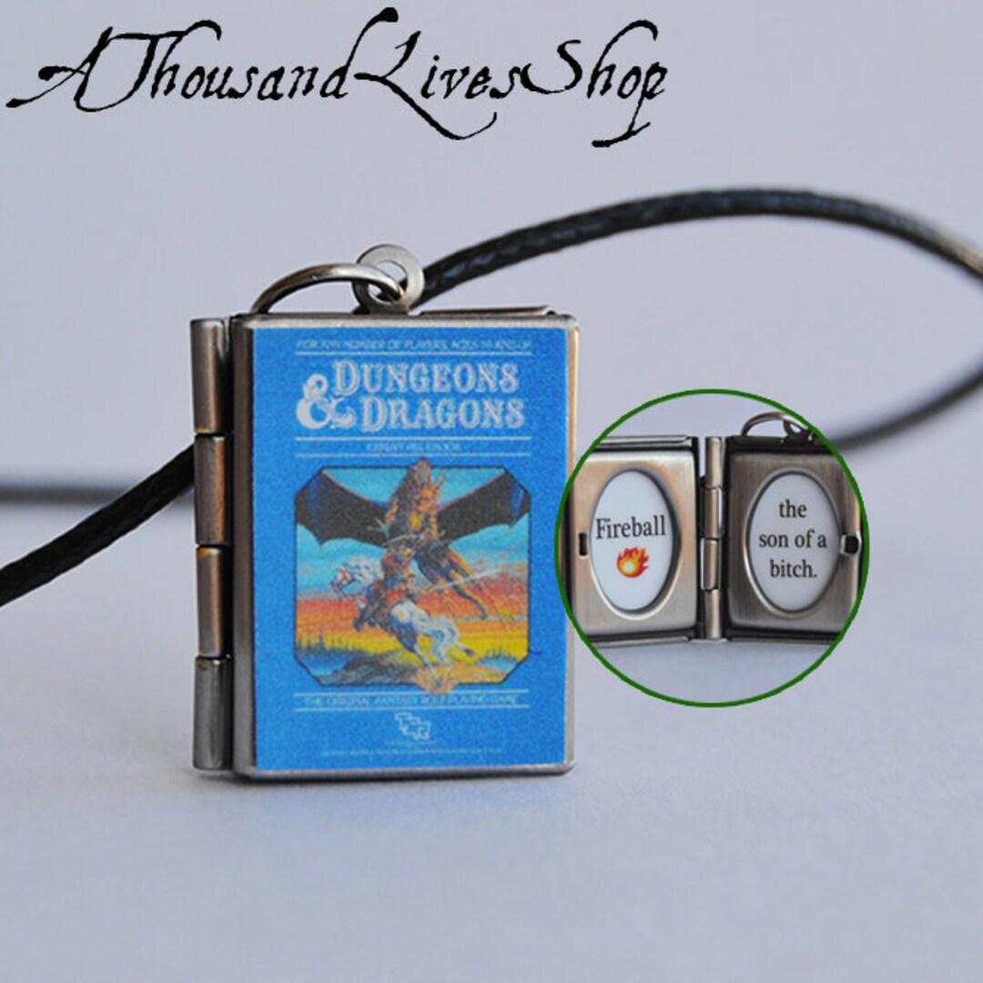 D. & D. Miniature Book Locket quote Inside Charm Keychain Brooch Ring ...