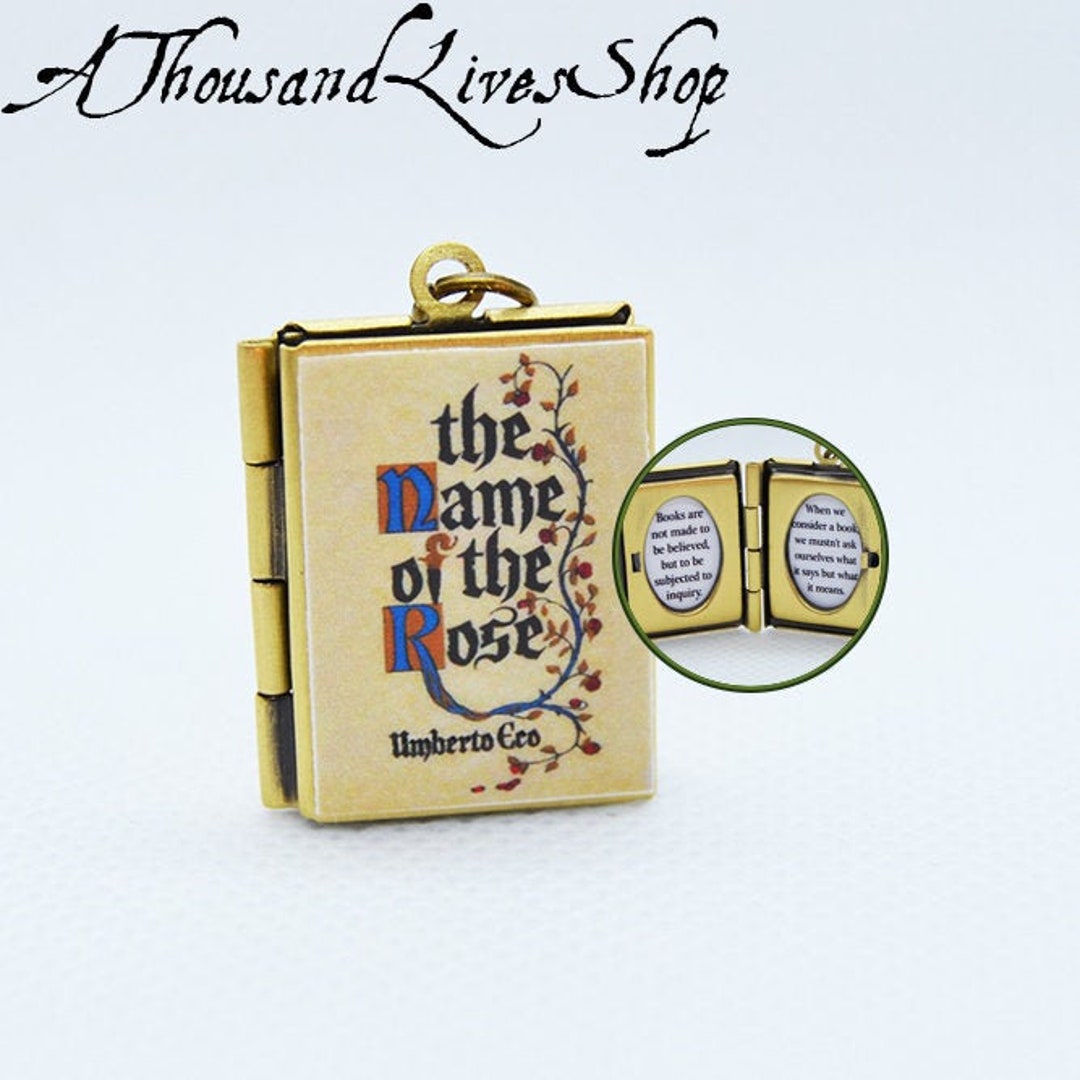 The Name of the Rose Miniature Book Locket custom Quote - Etsy