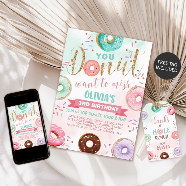 Donut Invitation - Etsy