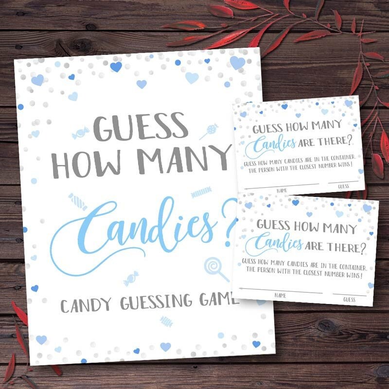 Candy Guessing Game Guess How Many Candies Are in the Jar Sign | Etsy