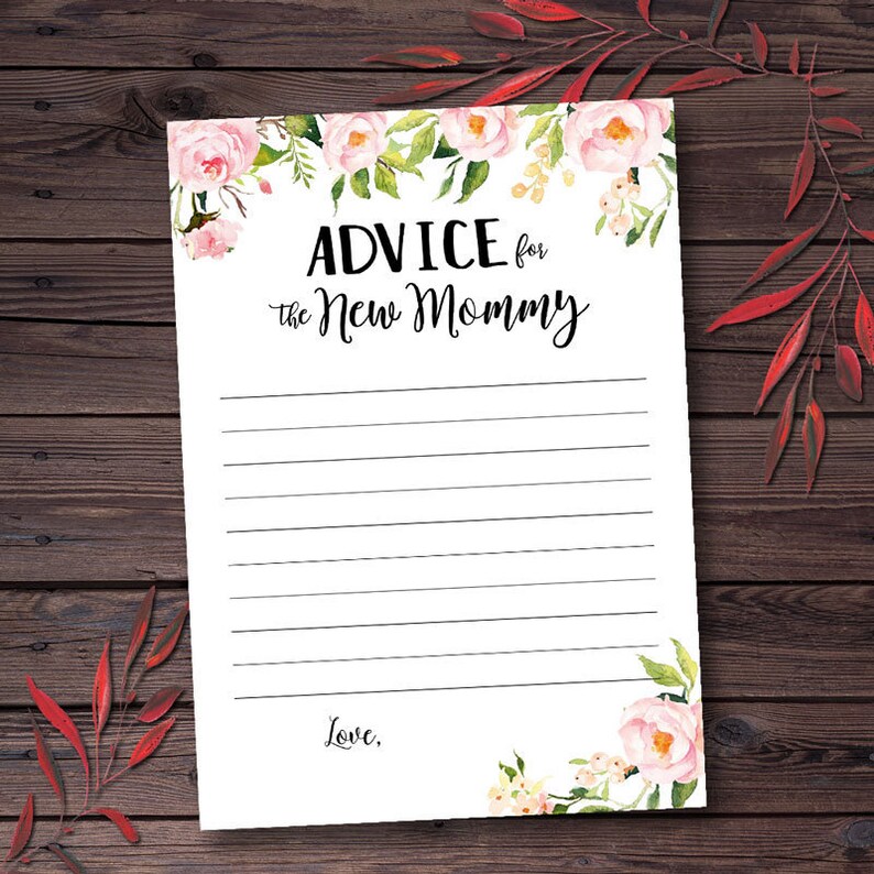 Advice for Mom to Be baby shower games printable Advice For | Etsy France