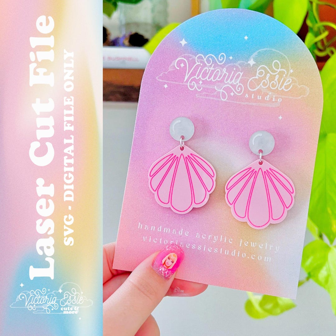 Pearl and Shell Earring SVG Cut File - Etsy