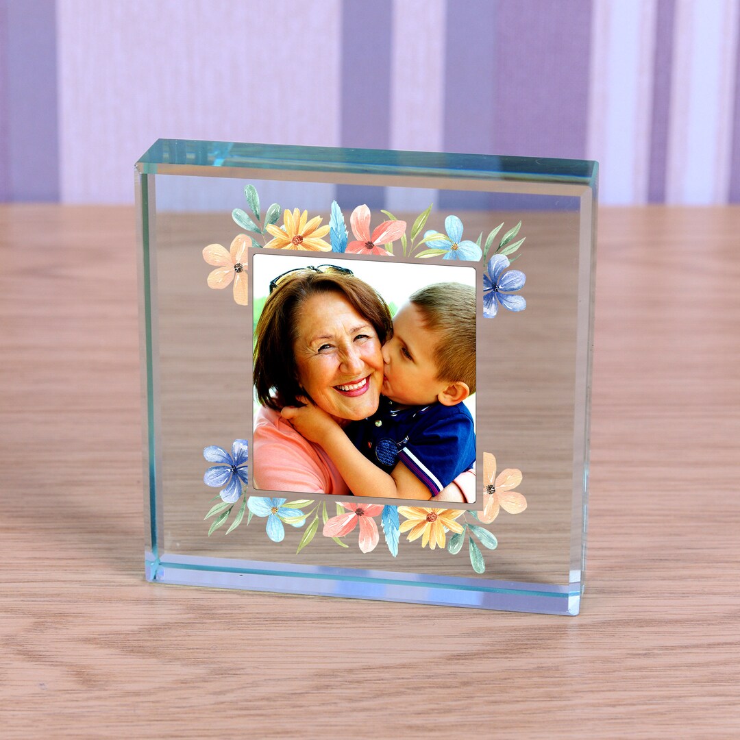Crystal Glass Photo Paperweight Personalised Gift for Any Occasions ...
