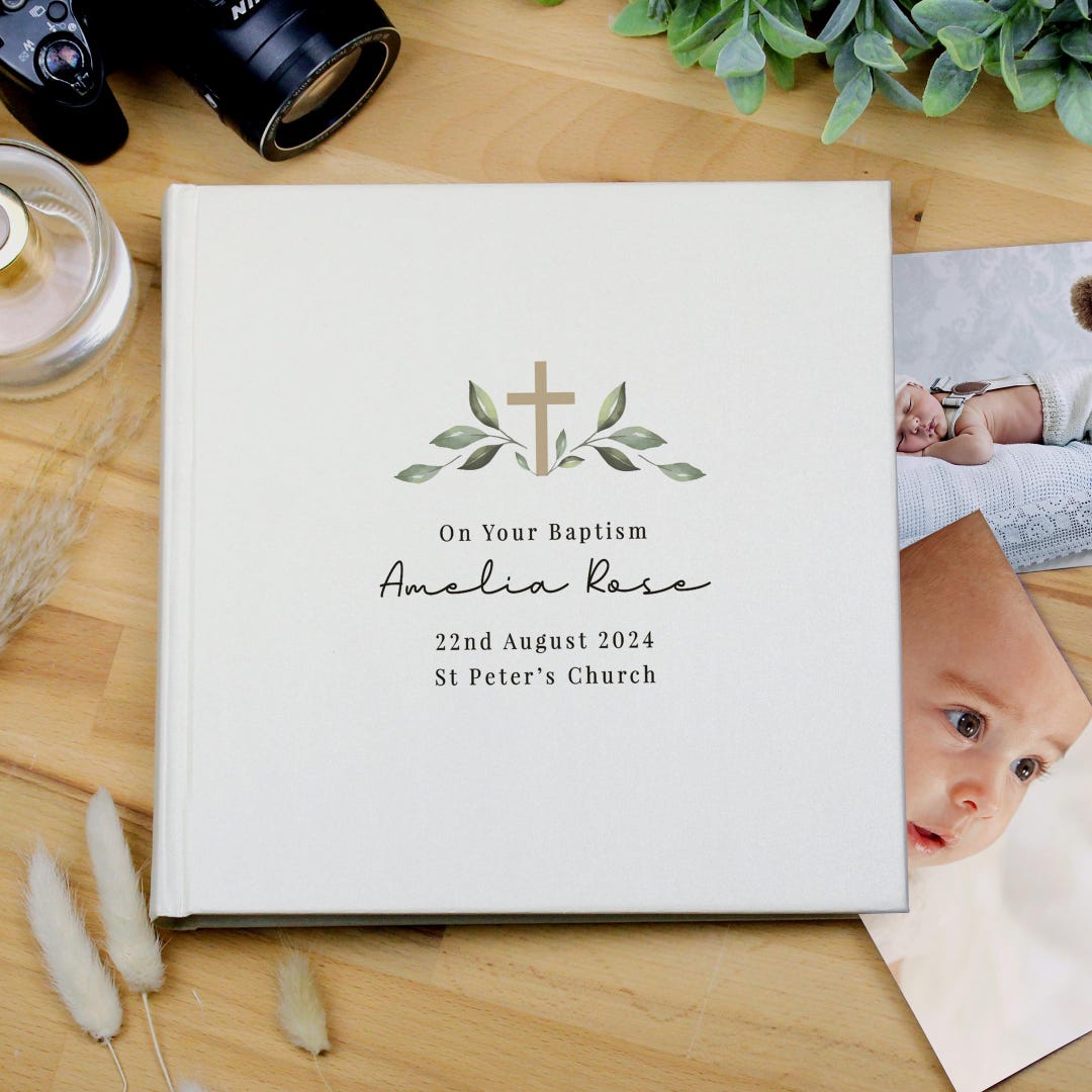 Christening, Baptism, Photo Album Personalized Gift With Slip in ...