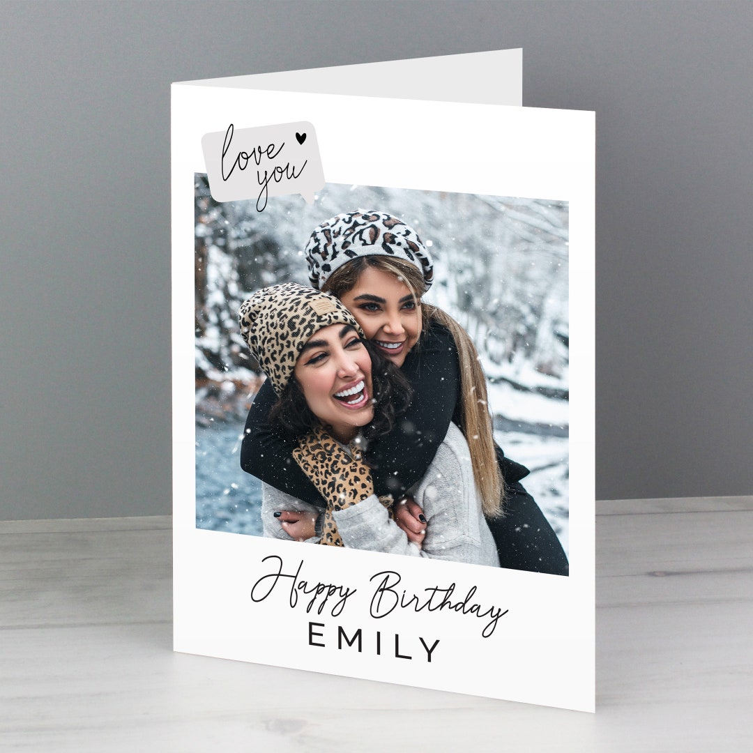 Personalised Birthday Card With Photo & Message - Etsy