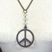 Natural Large Peace Sign Necklace With Pearls, Symbol of Peace, Peace ...