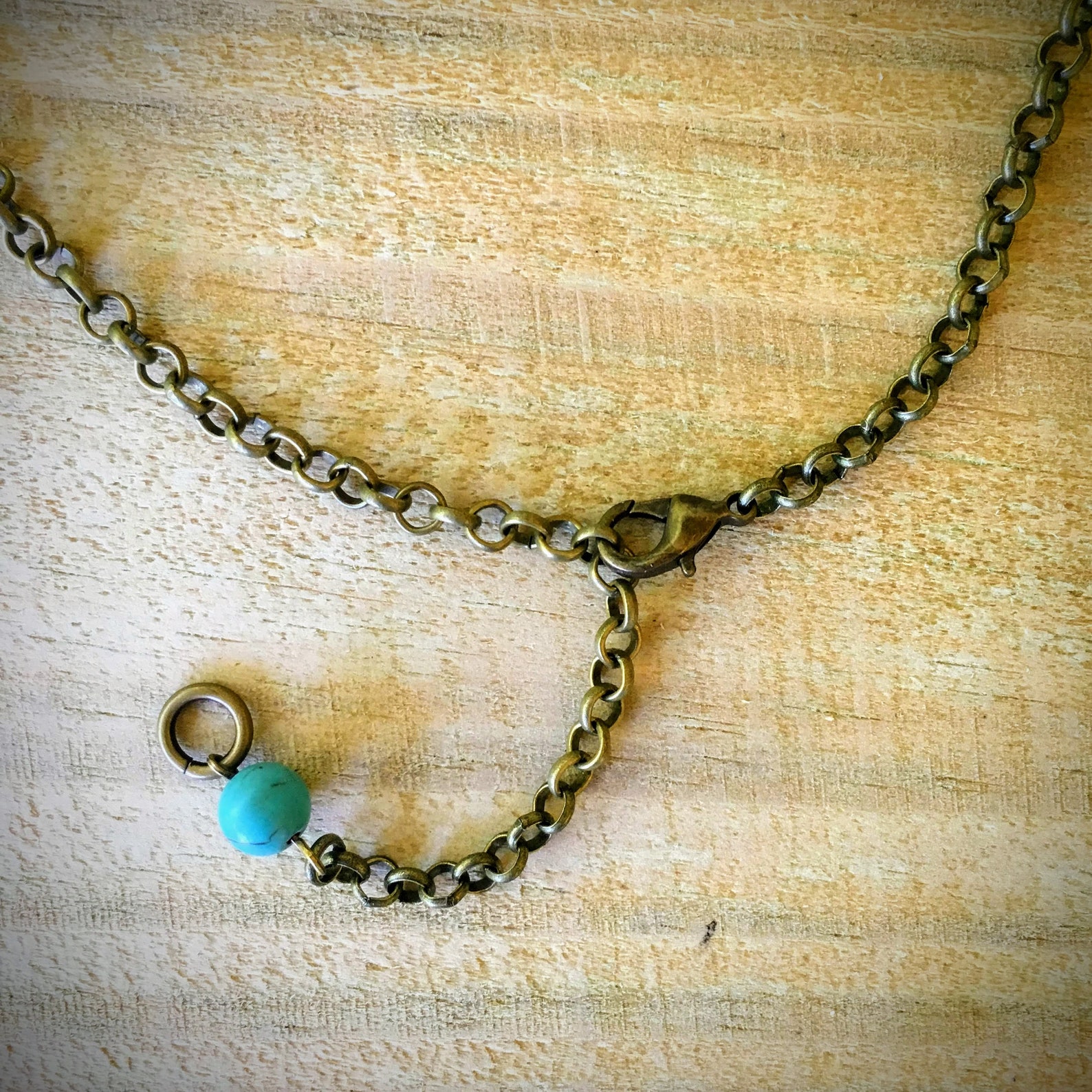 Natural Aged Cowboy Boot Necklace With Turquoise Beads - Etsy
