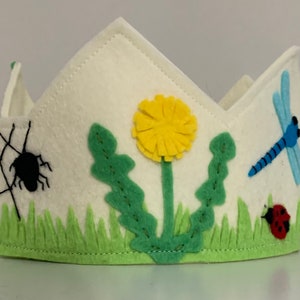 Birthday Felt Crown Bugs Insects Bug Party Personalized - Etsy