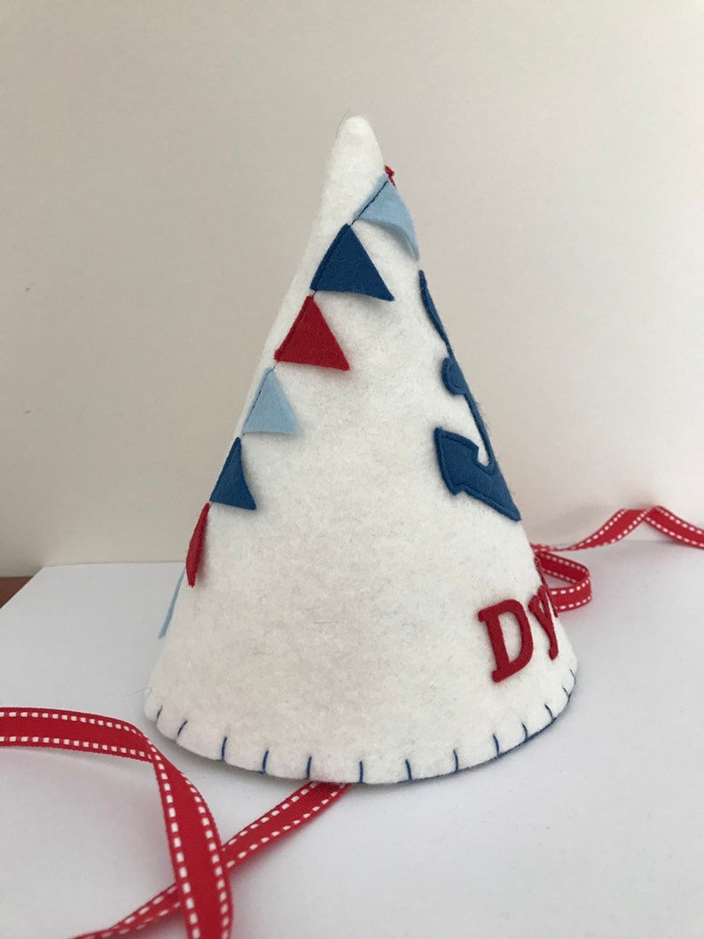 Nautical Party Hat Felt Party Hat Beach Party Hat First - Etsy