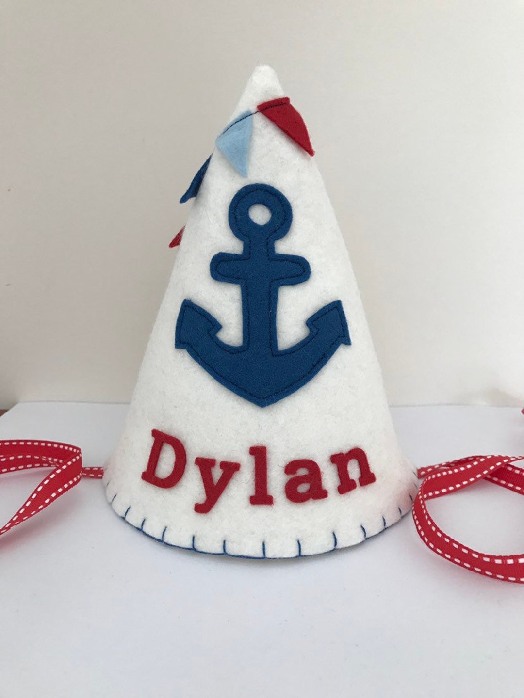 Nautical Party Hat Felt Party Hat Beach Party Hat First - Etsy
