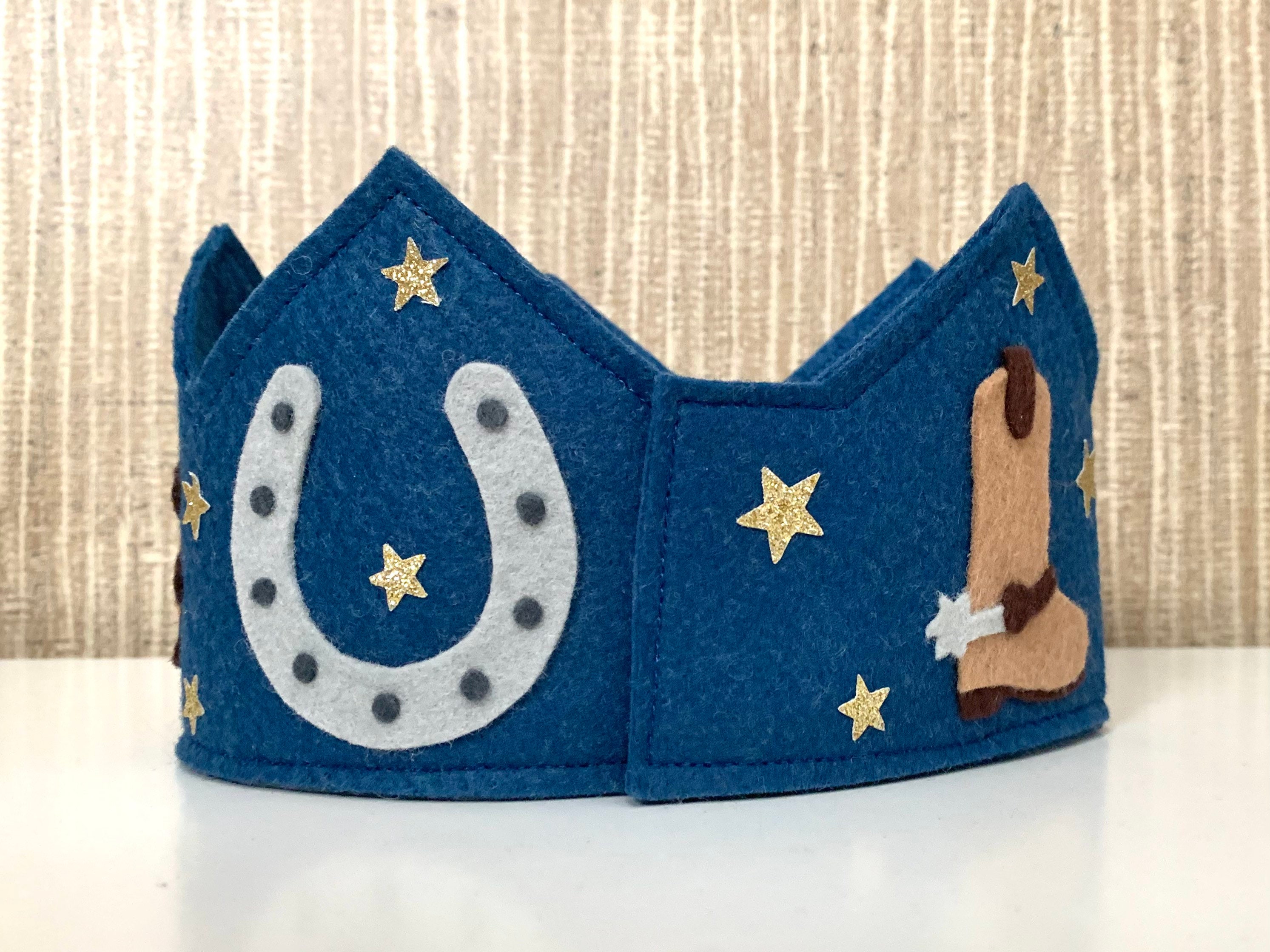 Cowboy Birthday Crown Farm Animal Felt Crown Woolfelt Crown - Etsy