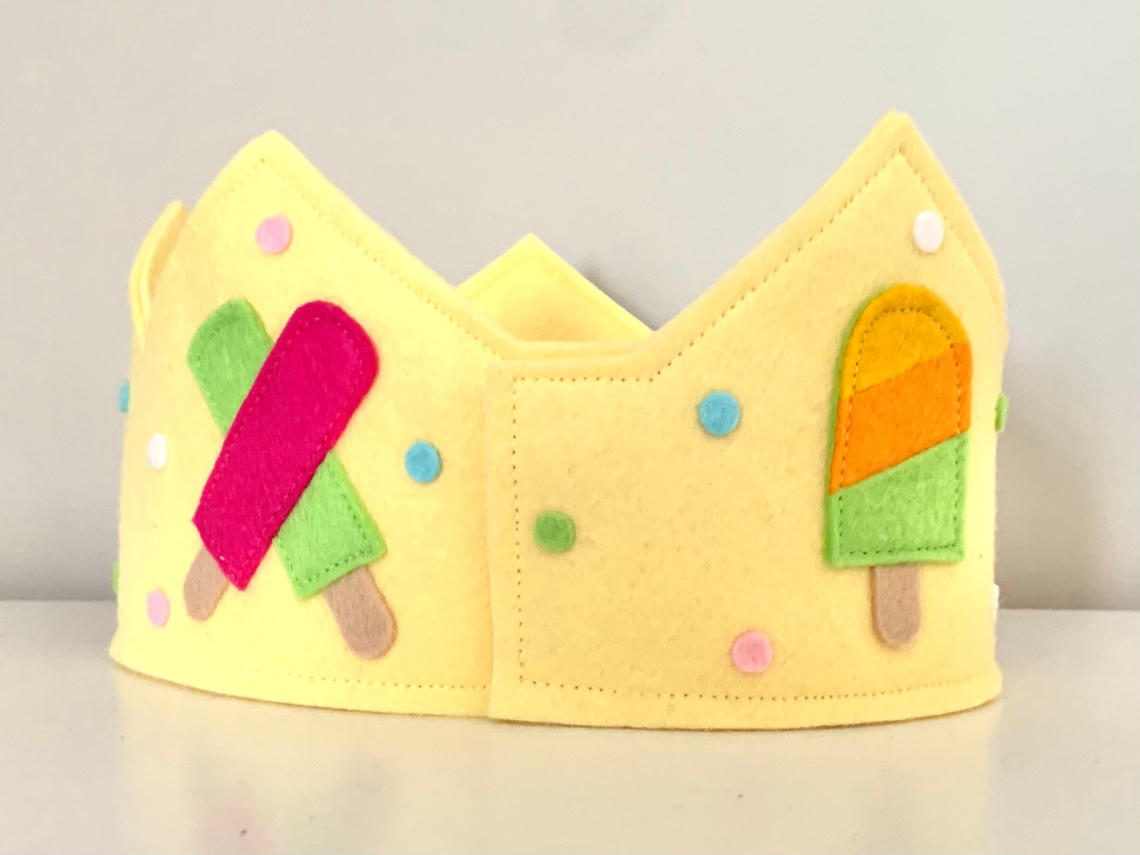 Felt Birthday Crown With Popsicles Ice Cream Crown - Etsy