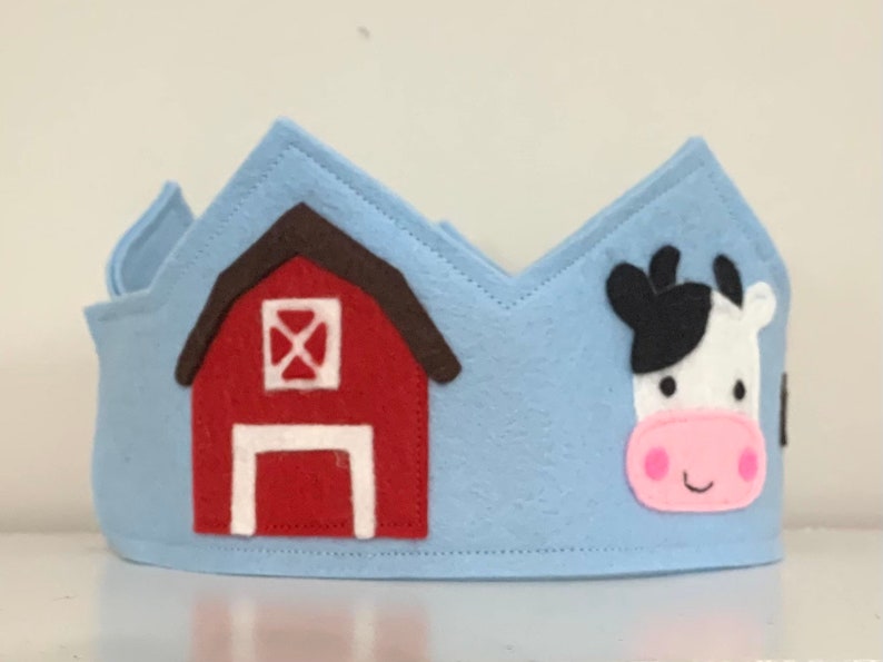 Farm Birthday Crown Farm Animal Felt Crown Woolfelt Crown - Etsy