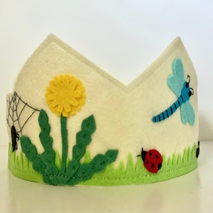 Birthday Felt Crown Bugs, Insects, Bug Party, Personalized Birthday ...