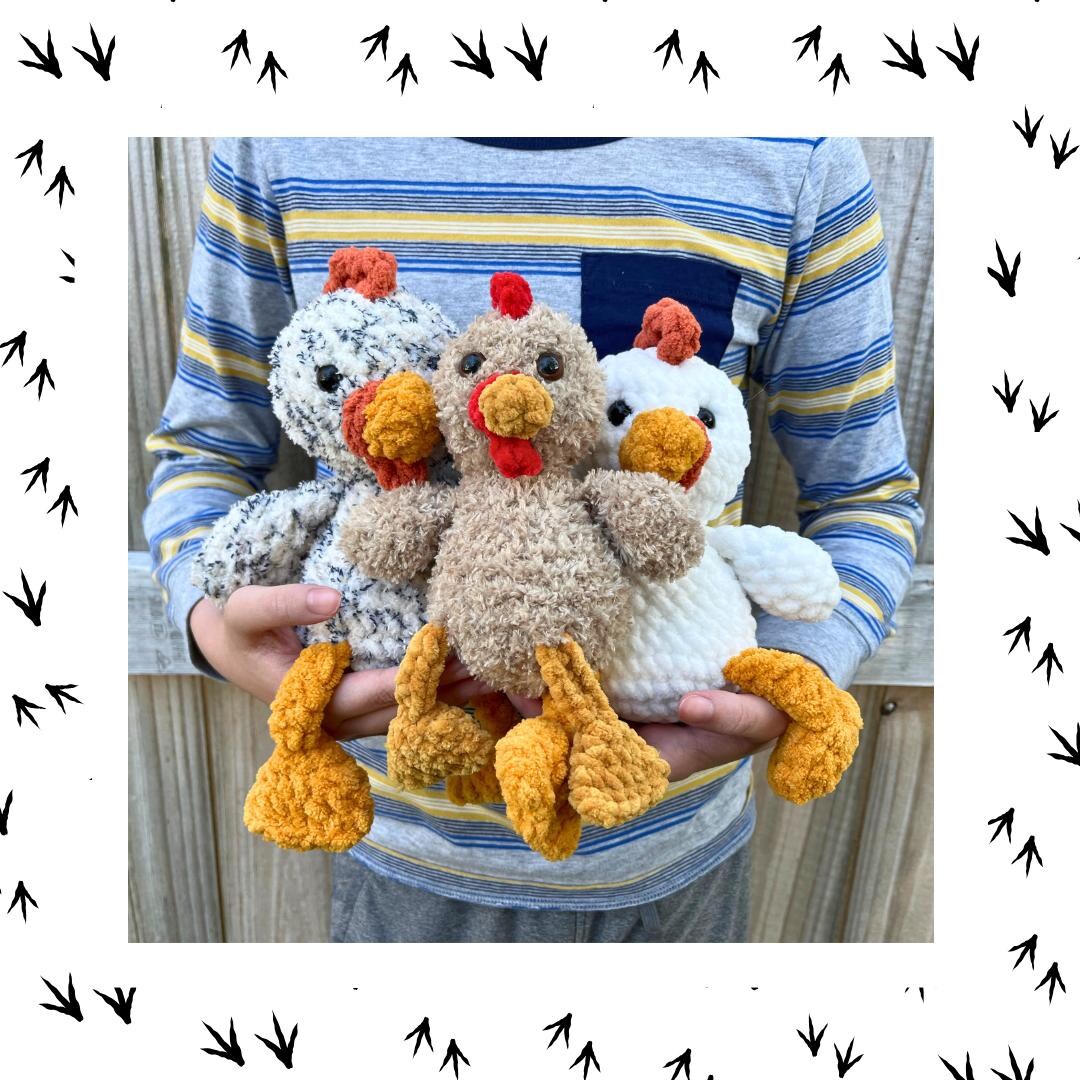 Chicken Crochet Pattern, Chicken Plushie Amigurumi Toy - Etsy