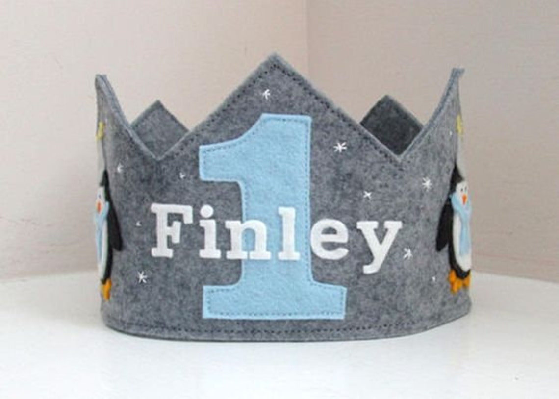 Penguin Birthday Crown, Winter Birthday Crown, Woolfelt Crown - Etsy