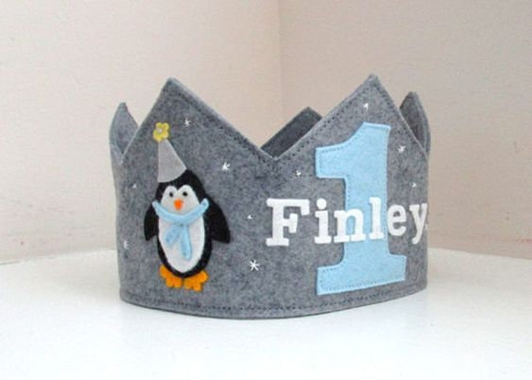 Penguin Birthday Crown, Winter Birthday Crown, Woolfelt Crown - Etsy