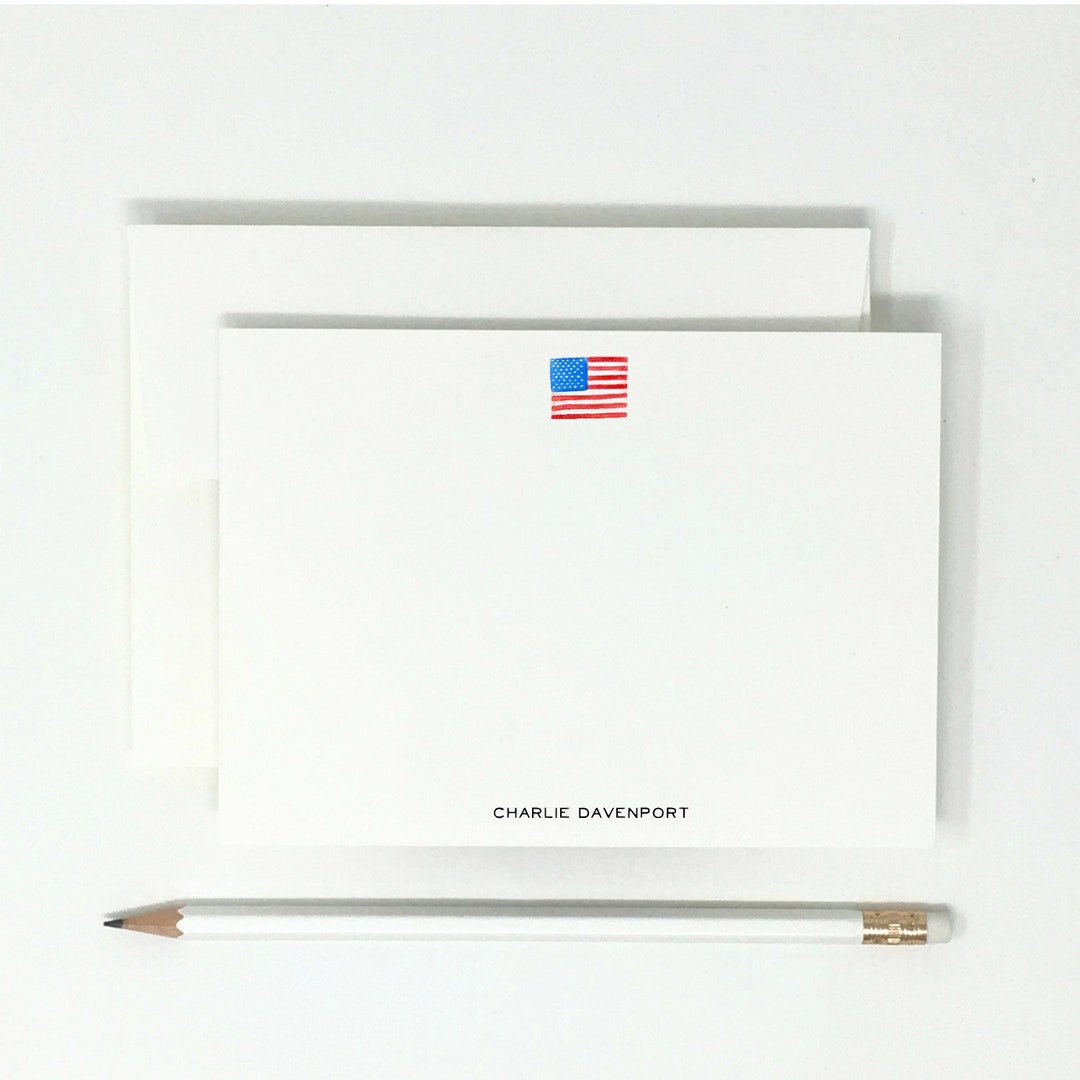 Note Cards // American Flag // USA // High Quality // 12 Note Cards ...