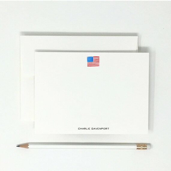 Note Cards // American Flag // USA // High Quality // 12 Note - Etsy