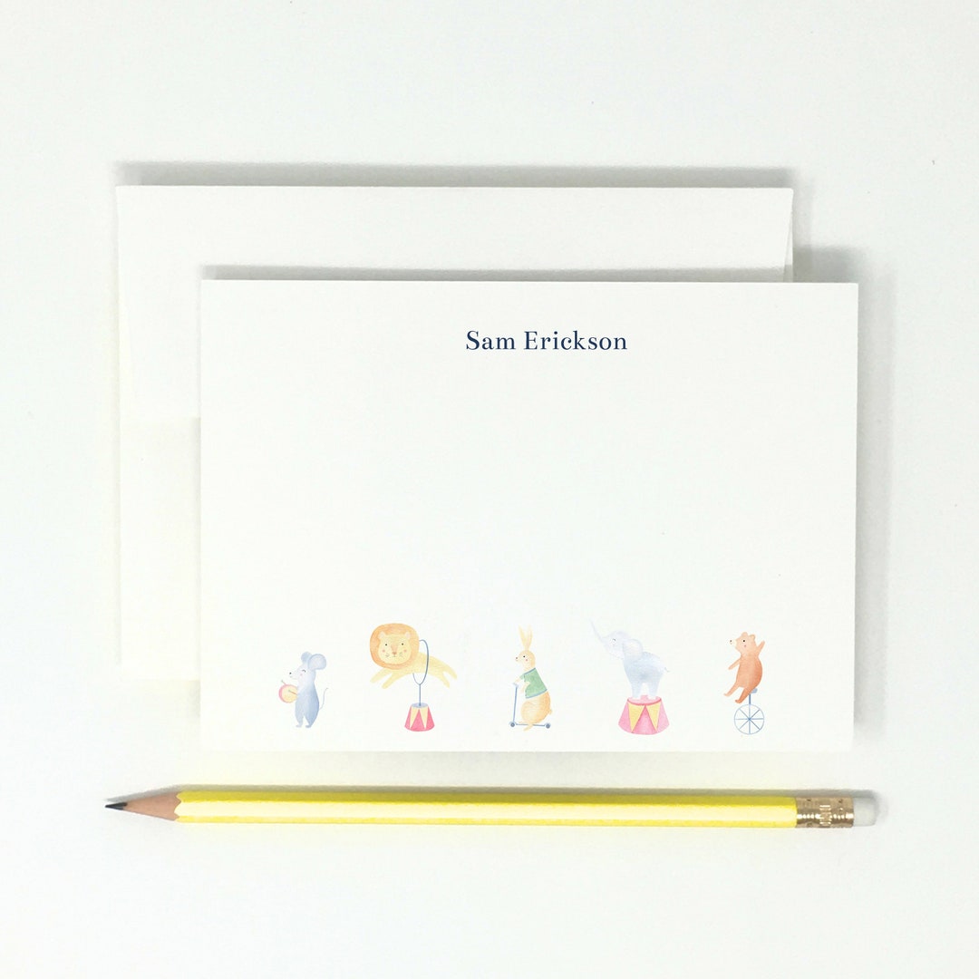 Circus // High Quality // 12 Note Cards // Thank You Notes ...