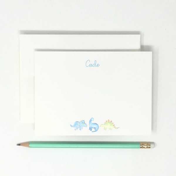 Dinosaur Note Cards - Etsy