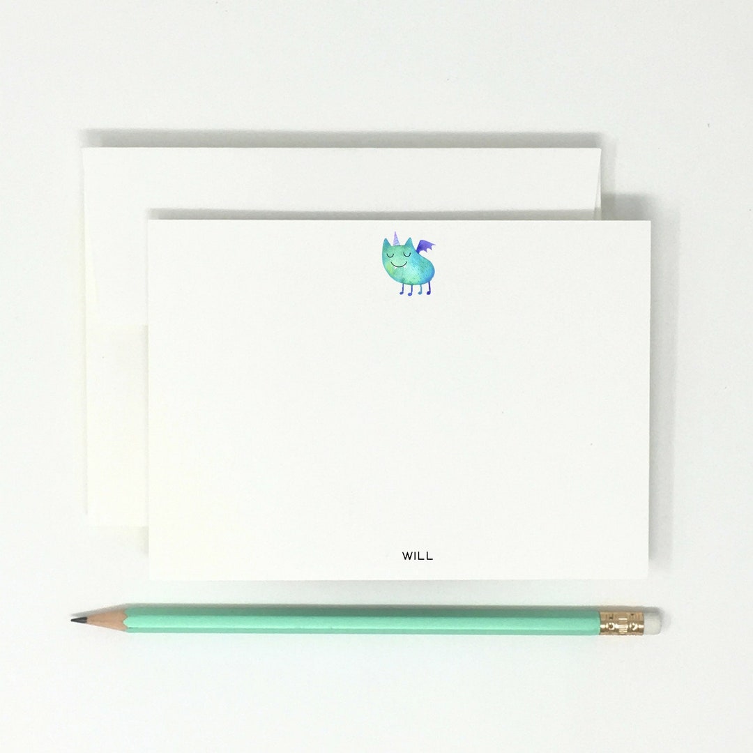 Monster // Kids // High Quality // 12 Note Cards // Thank You Notes ...
