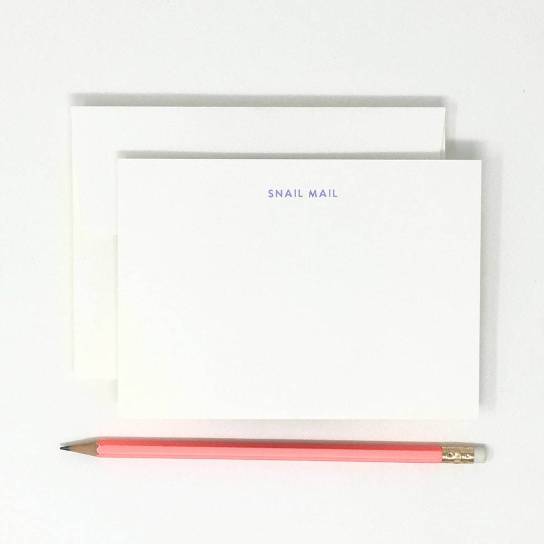 Snail Mail // High Quality // Simple Notes - Etsy