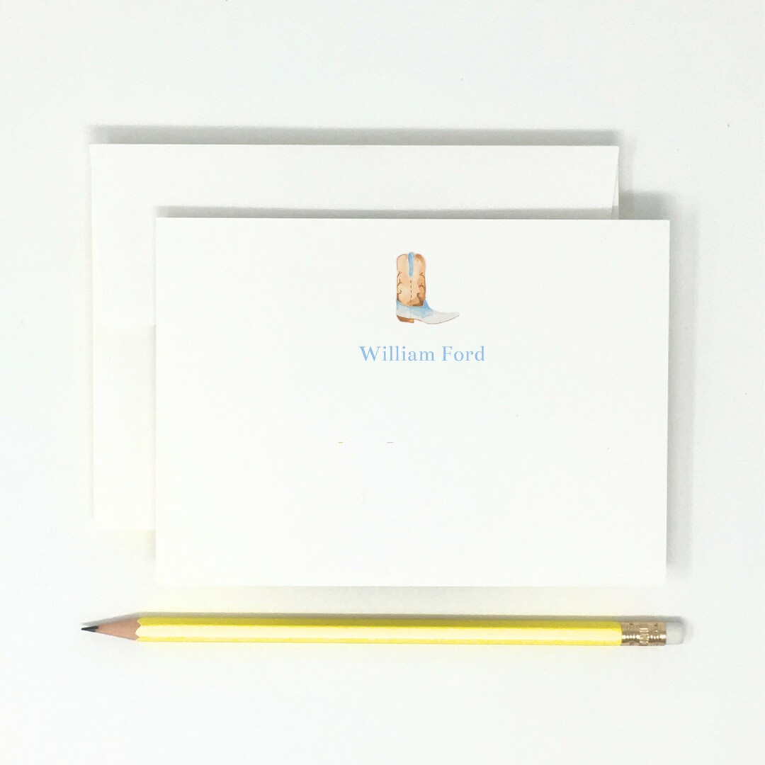 Cowboy Boot Stationery // Kids + Baby Stationery // High Quality ...